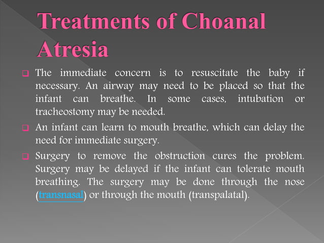 Choanal atresia: Symptoms, causes, treatment and Prevention. | PPTX ...
