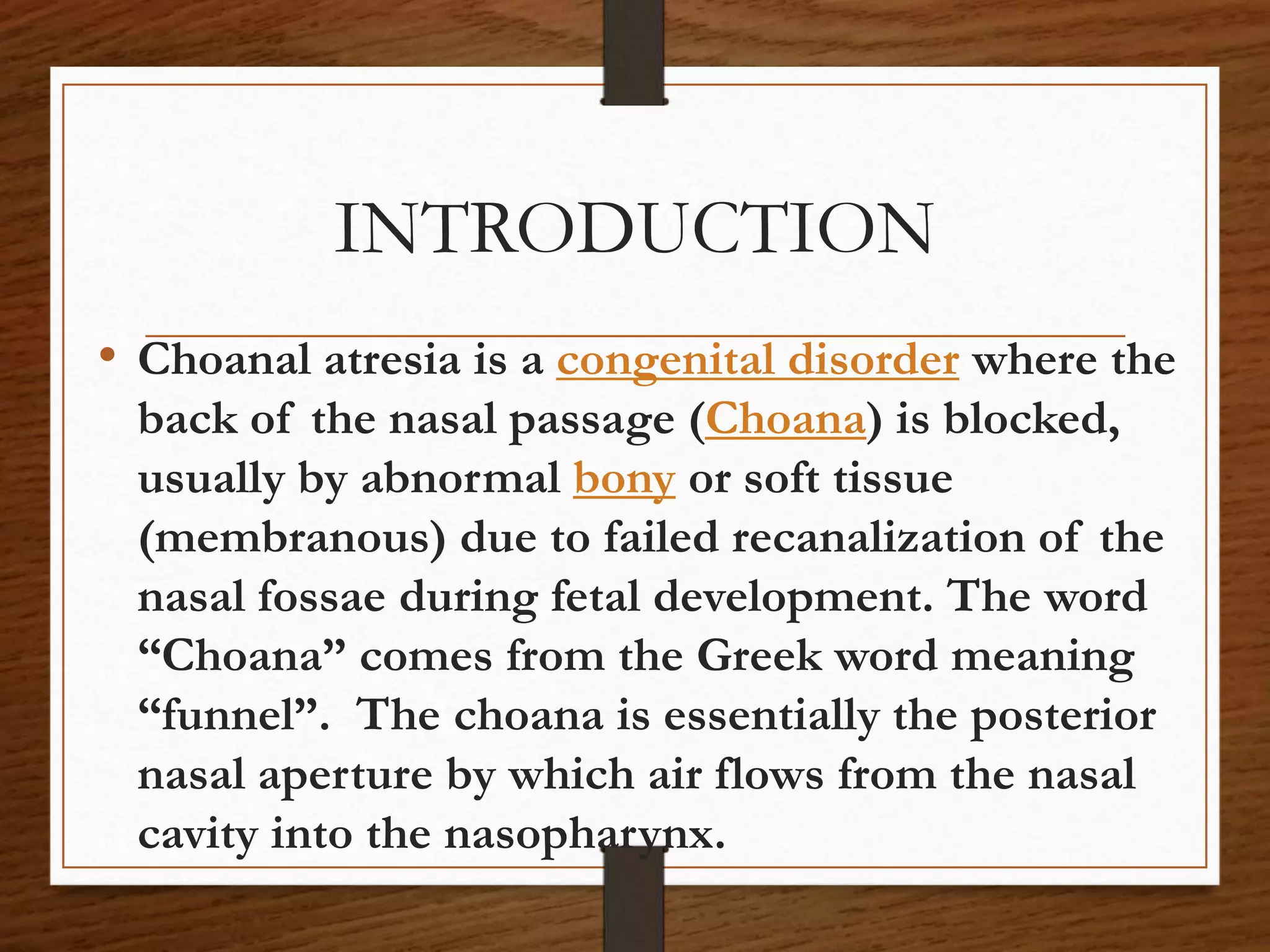Choanal atresia | PPTX