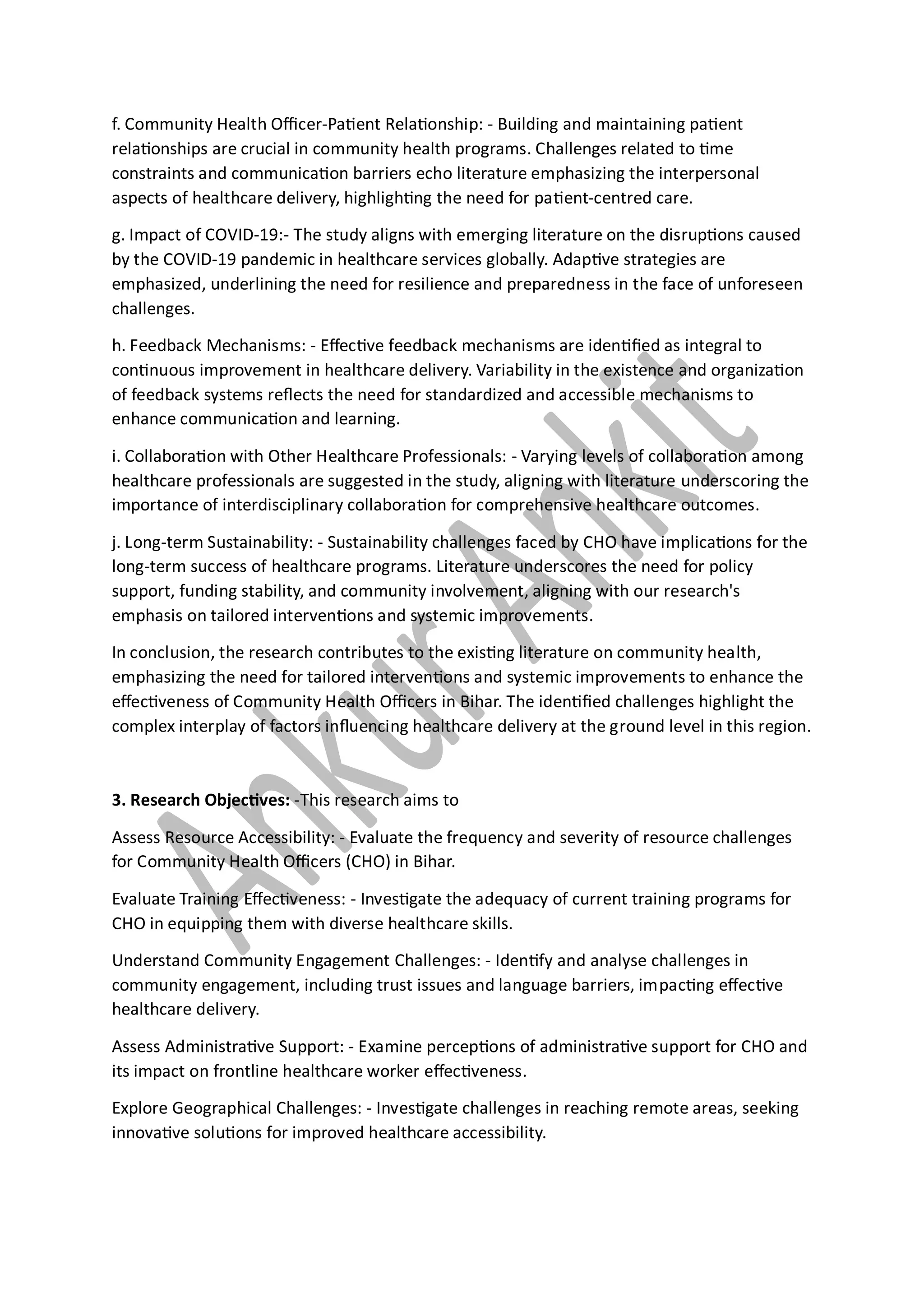 Challenges Faced by Community Health Officers (CHO) in Delivering ...