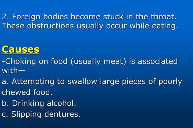 Choking | PPT | First Aid | Injuries