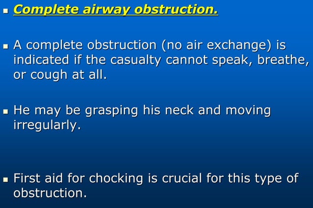 Choking | PPT | First Aid | Injuries