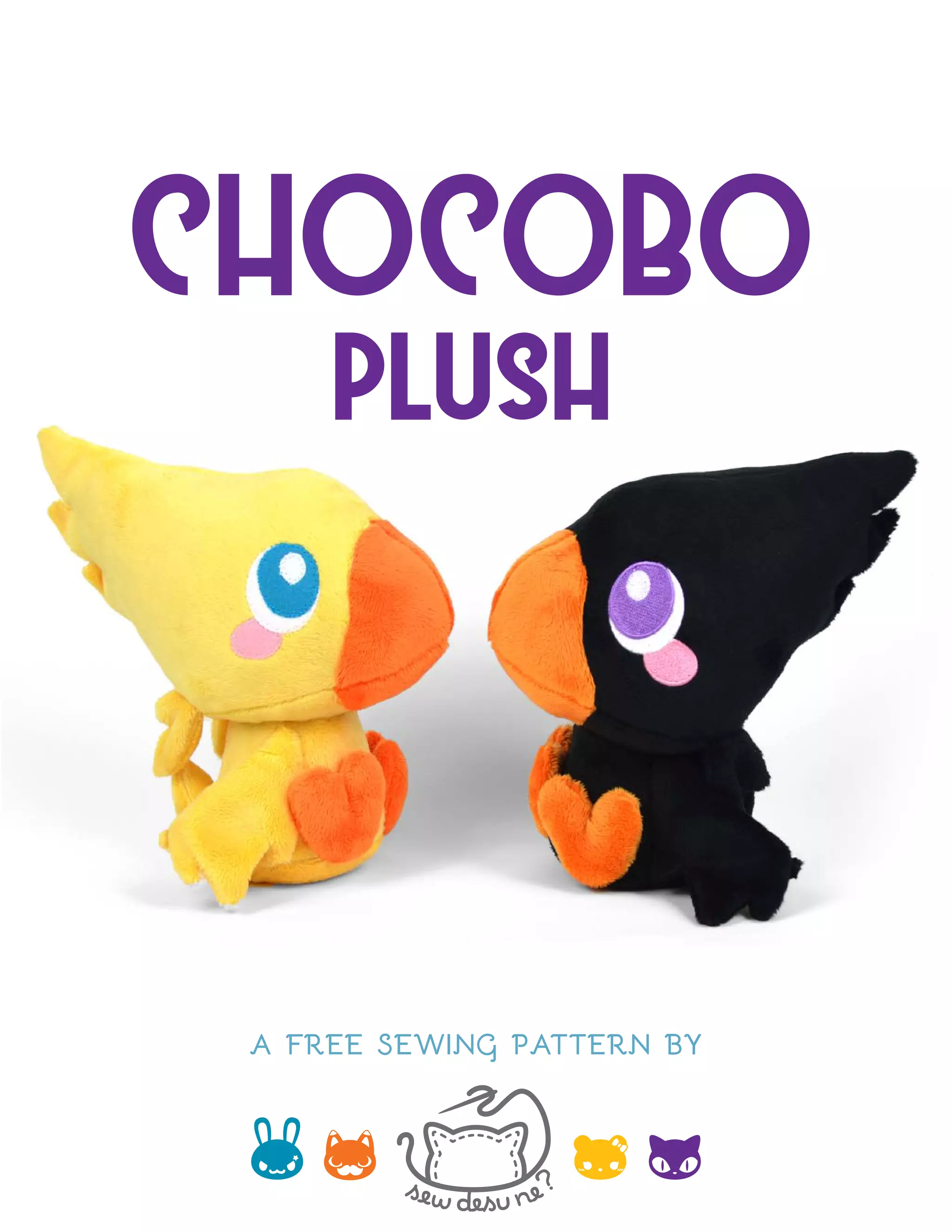 Chocobo plush-sewing-pattern | PDF