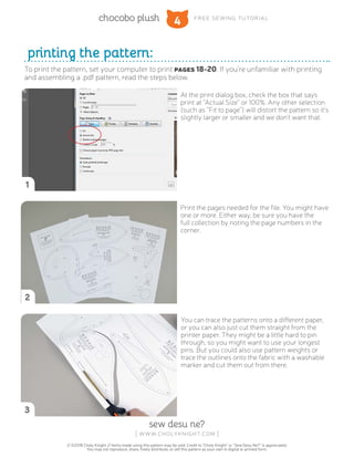 Chocobo plush-sewing-pattern | PDF