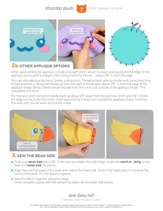 Chocobo plush-sewing-pattern | PDF