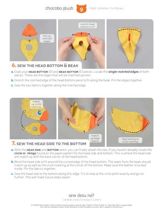 Chocobo plush-sewing-pattern | PDF