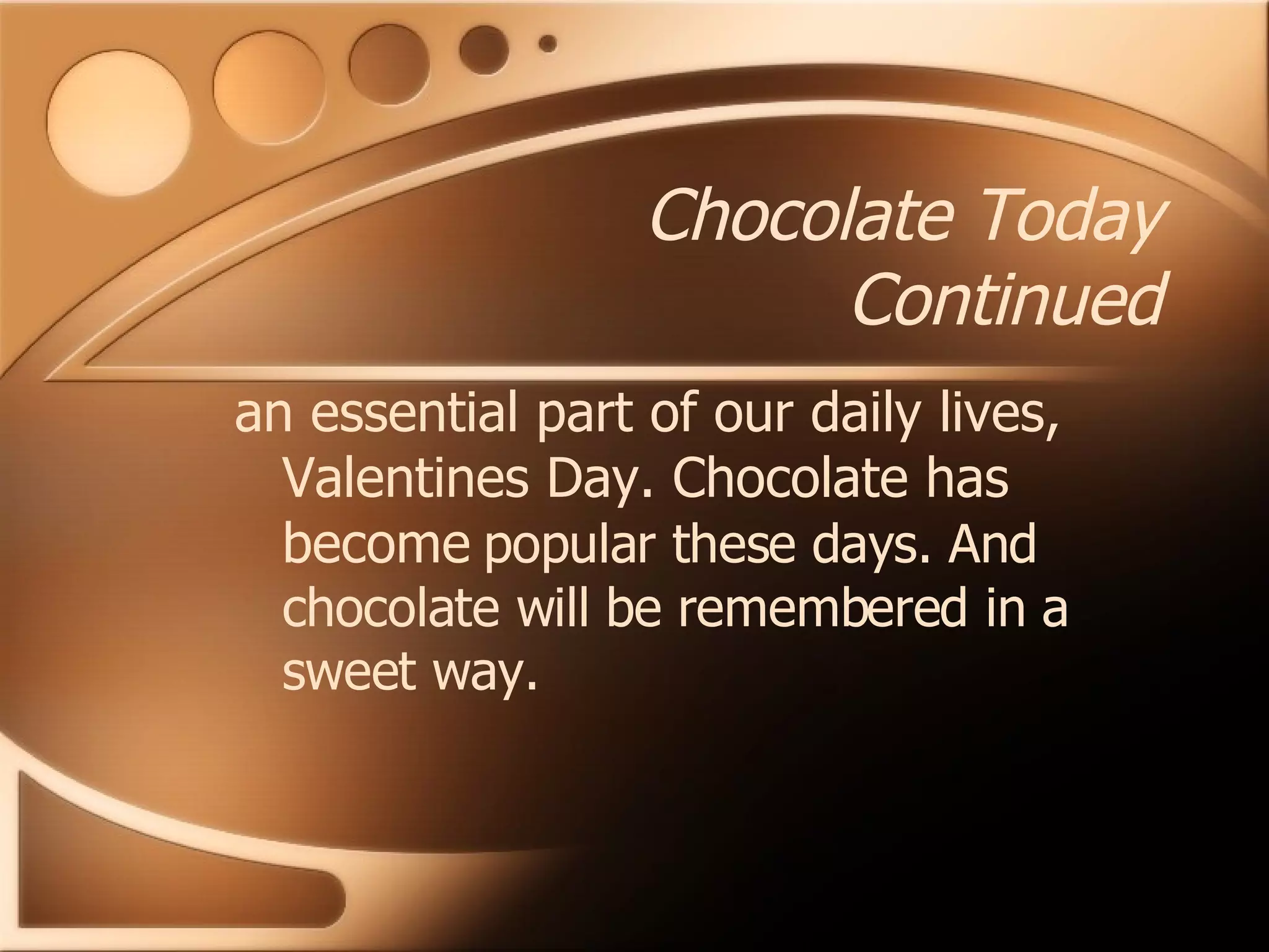 Chocolate Presentation | PPT