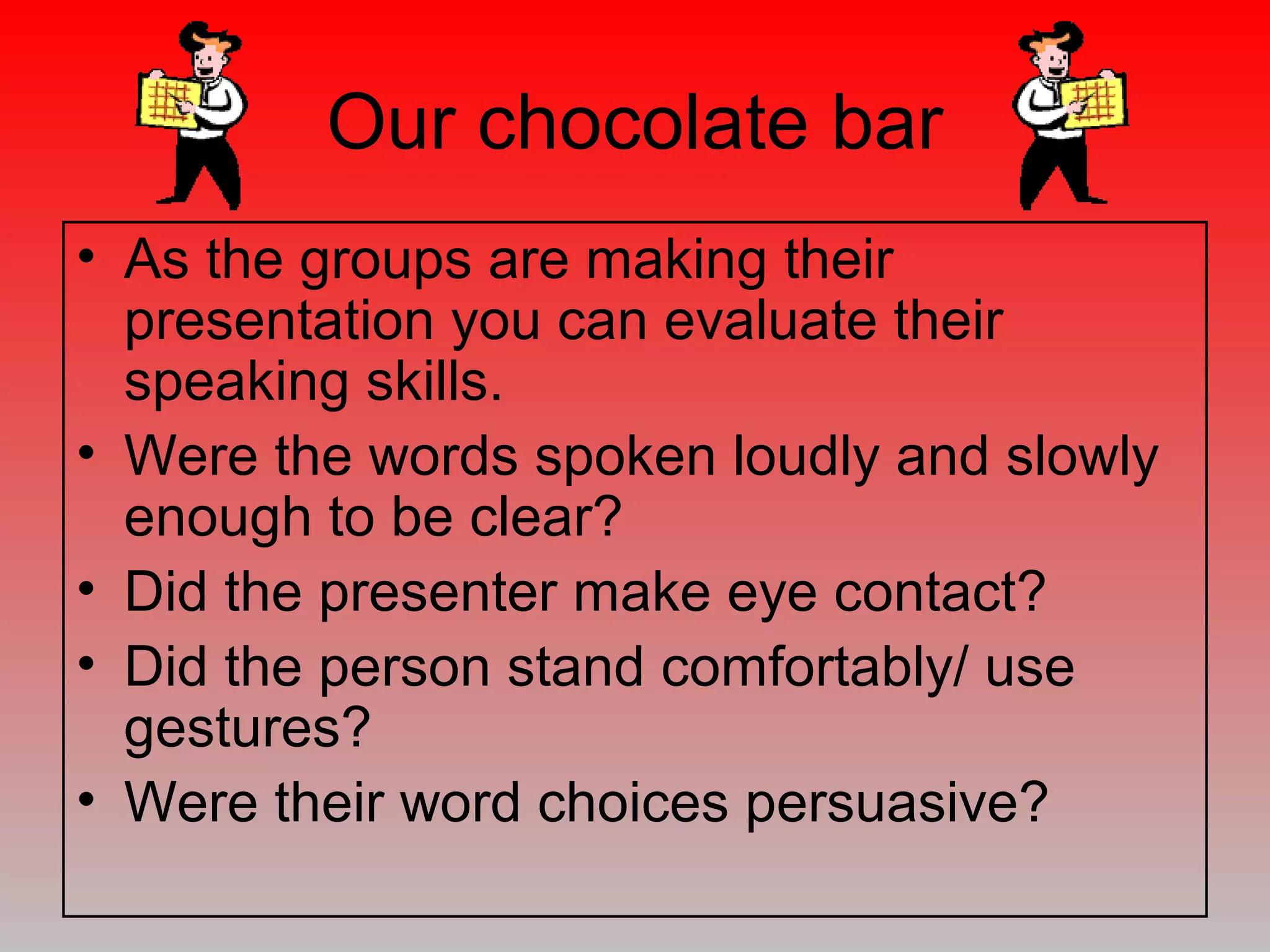 Chocolate bar speaking_listening | PPT