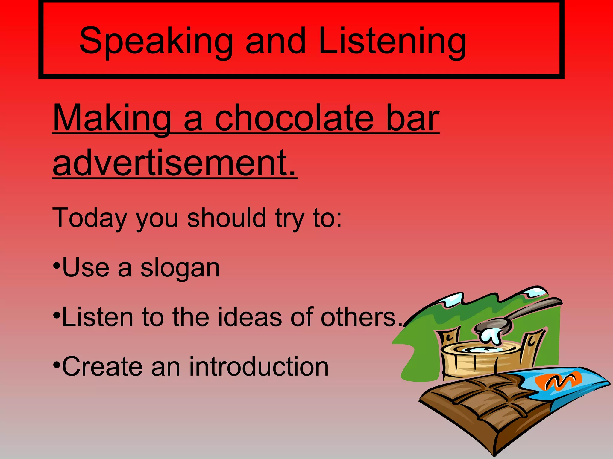 Chocolate bar speaking_listening | PPT