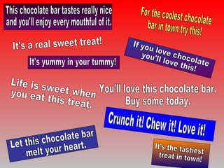 Chocolate bar speaking_listening | PPT