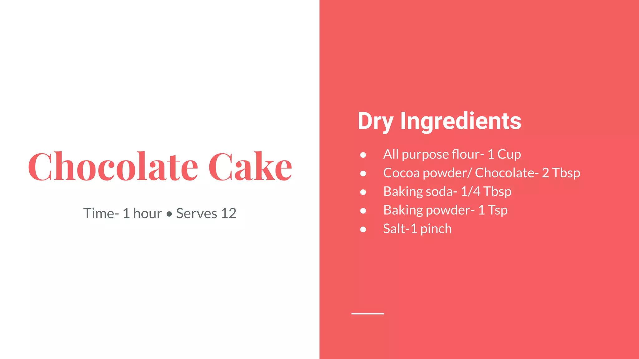 Chocolate cake recipe slide presentation.pdf