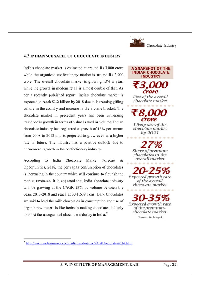 A Chocolate Industry Project Report | PDF