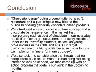 Chocolate lounge & bar | PPTX