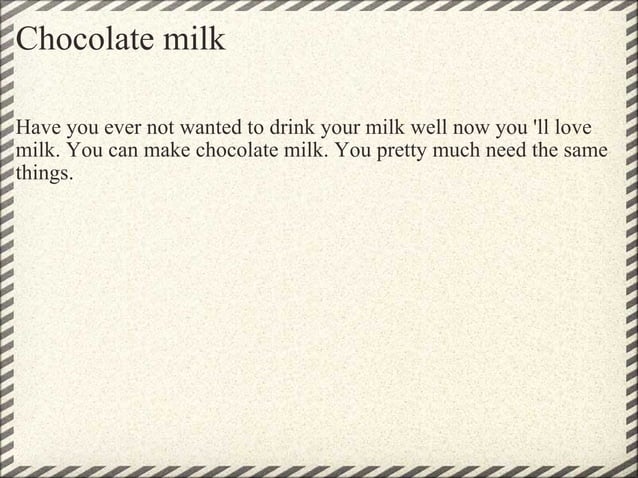 Chocolate milk | PPT