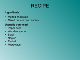 Chocolate rocks | PPT