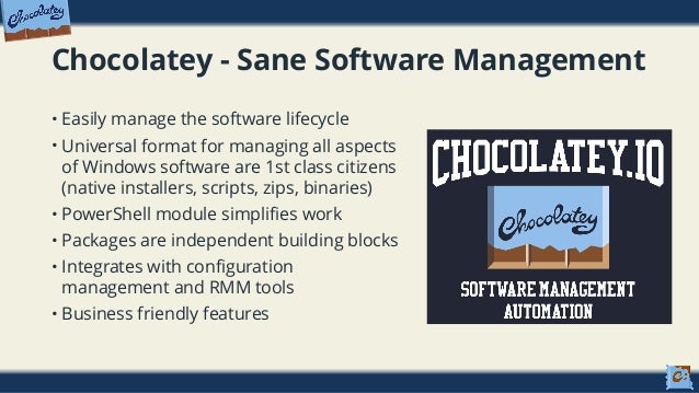 Chocolatey - Software Automation for Windows (and sneak peak of Cent…