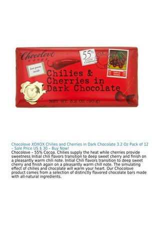 Chocolove Xoxox Cherry In Dark Chocolate Bar | PDF | Desserts and ...