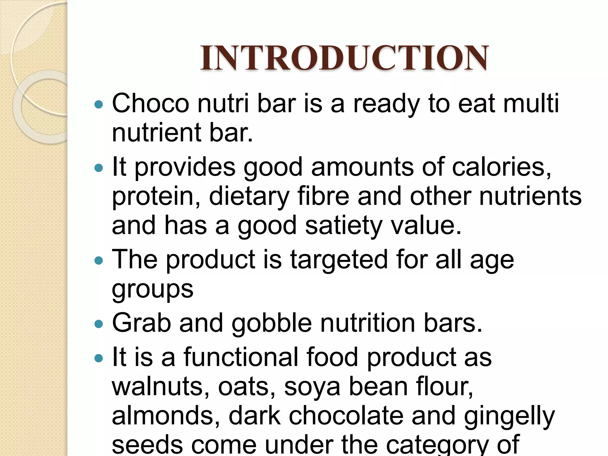 Choco Nutri bar | PPTX