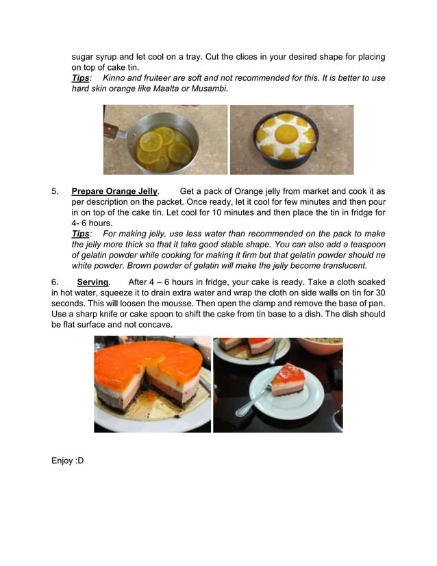 Choco Orange Cake Recipe | PDF
