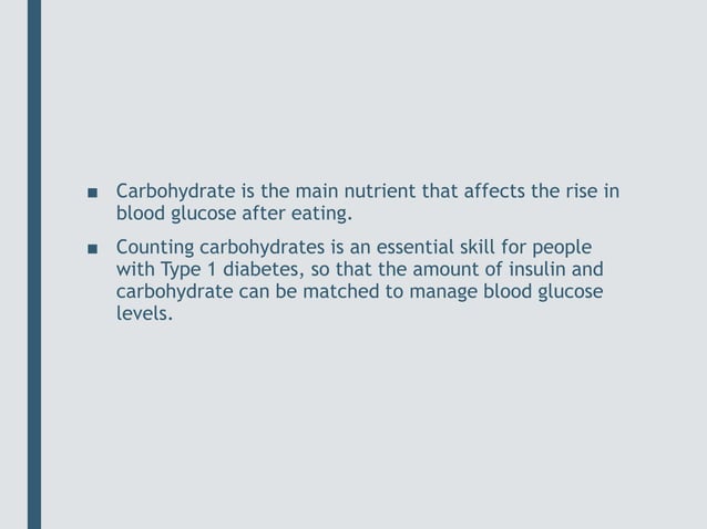 CHO counting.pptx | Diabetes | Diseases and Conditions