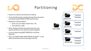 SQLDAY 2023 Chodkowski Adrian Databricks Performance Tuning | PDF