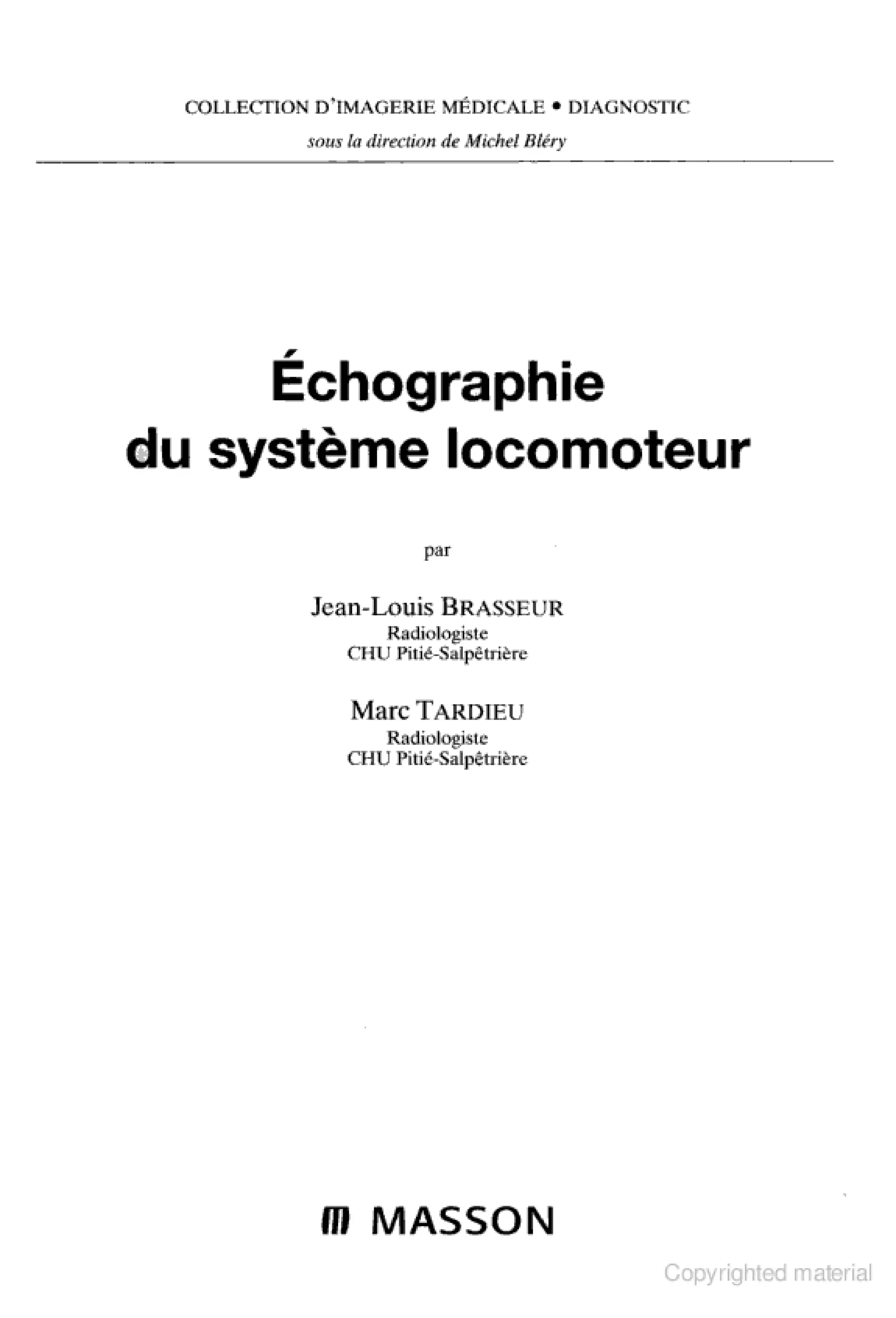 éChographie du système locomoteur | PDF