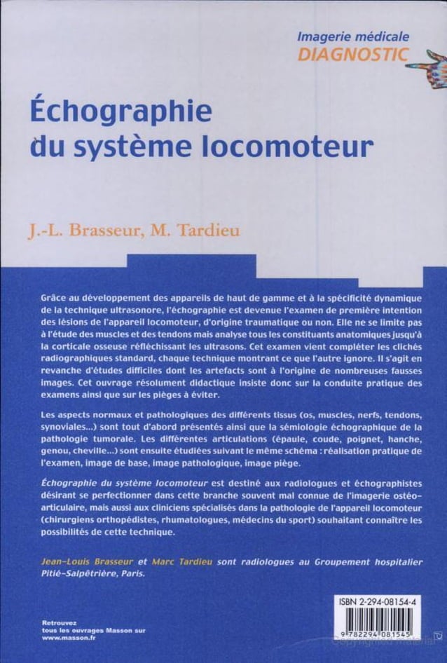 éChographie du système locomoteur | PDF