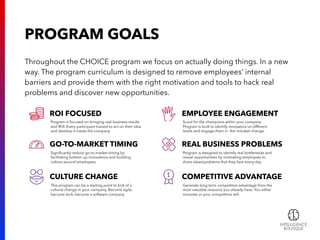 CHOICE corporate innovation & transformation program | PDF