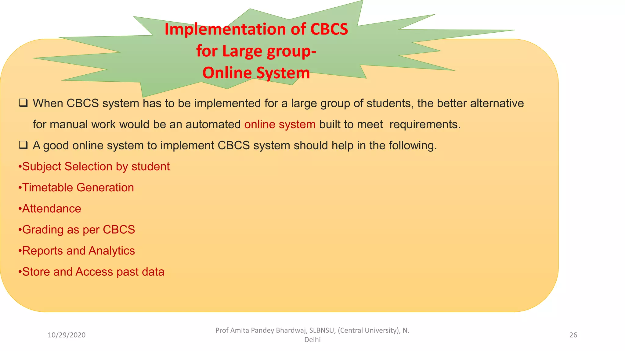 Choice based credit system | PPTX