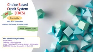 Choice based credit system | PPTX