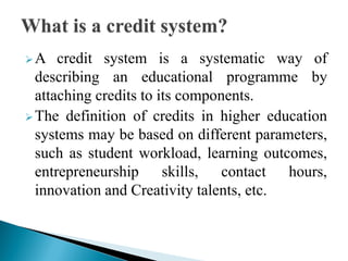 Choice Based Credit System (CBCS)-Objectives, Importance, Advantages ...