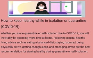 choice board pdf.pdf How to keep healthy while isolation or quarantine ...