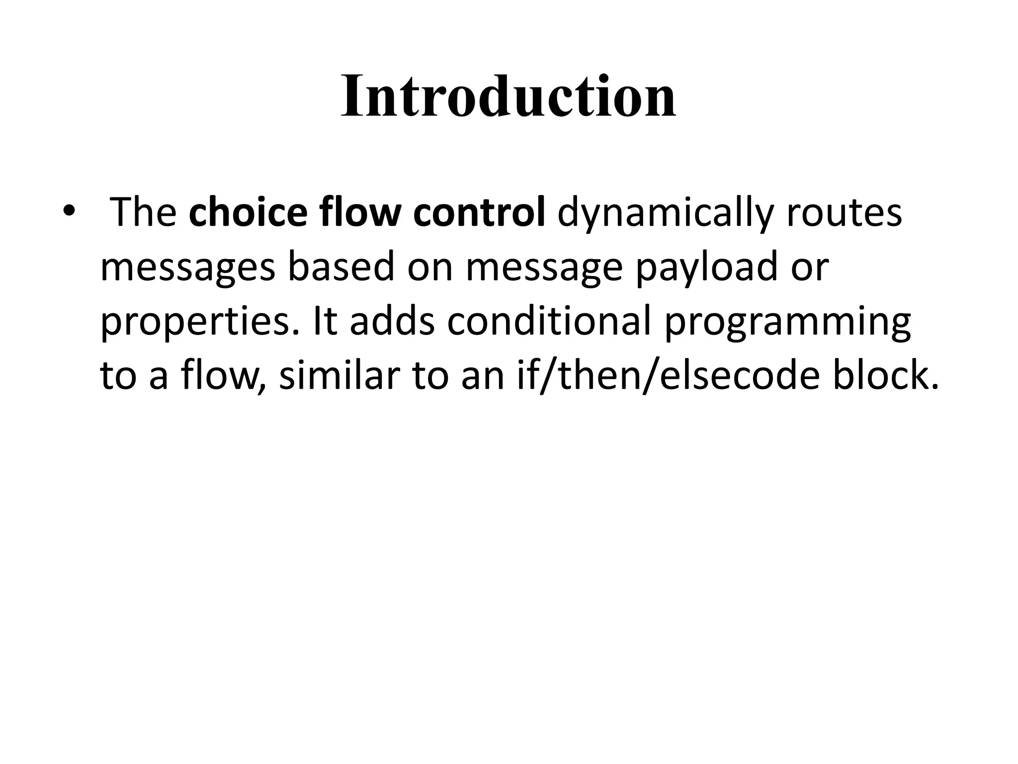 Choice component in mule | PPTX