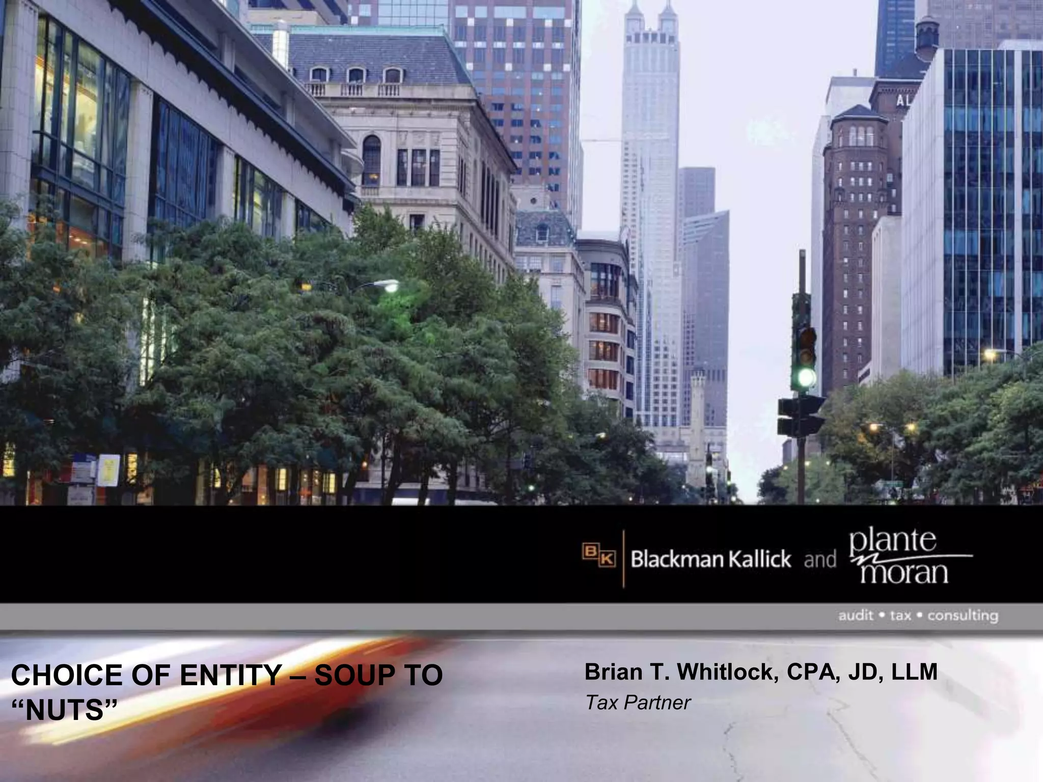 Choice of Entity 2012 | PPT