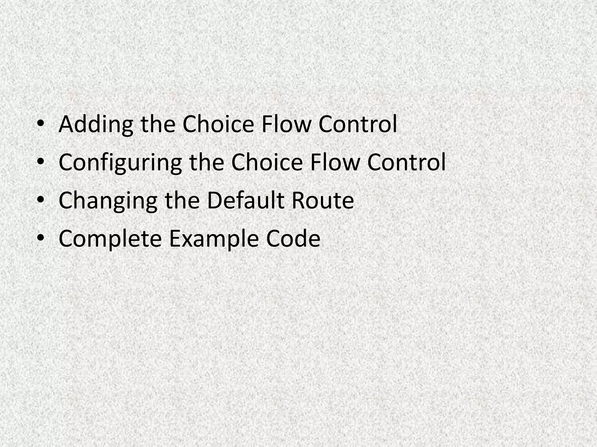 Choice flow control reference | PPTX