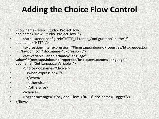 Choice flow control reference | PPTX