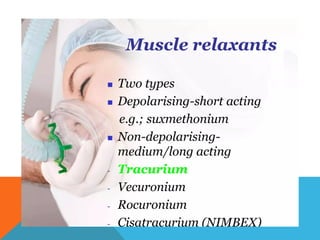 CHOICE OF ANESTHESIA AND TYPES how to do anesthesia.pptx