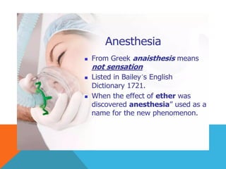 CHOICE OF ANESTHESIA AND TYPES how to do anesthesia.pptx