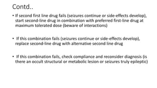 Choice of Antiepileptic drugs | PPT