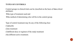 Choice of control group in clinical trials | PPTX