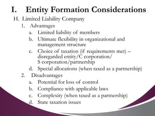 Choice of entity presentation 3.12.15