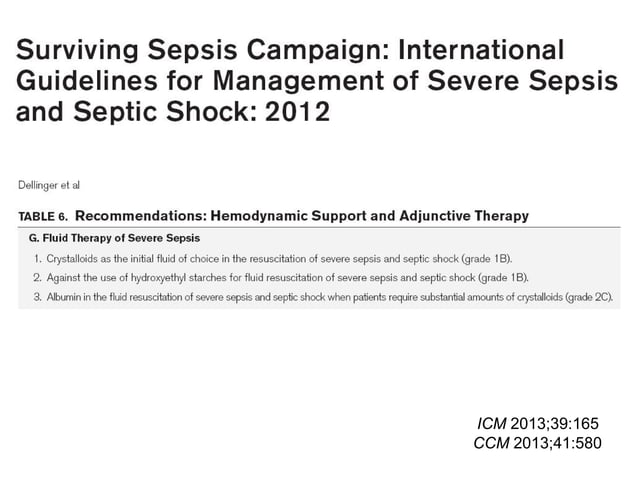 Choice of fluid in sepsis | PPT | Healthcare Industry | Industries