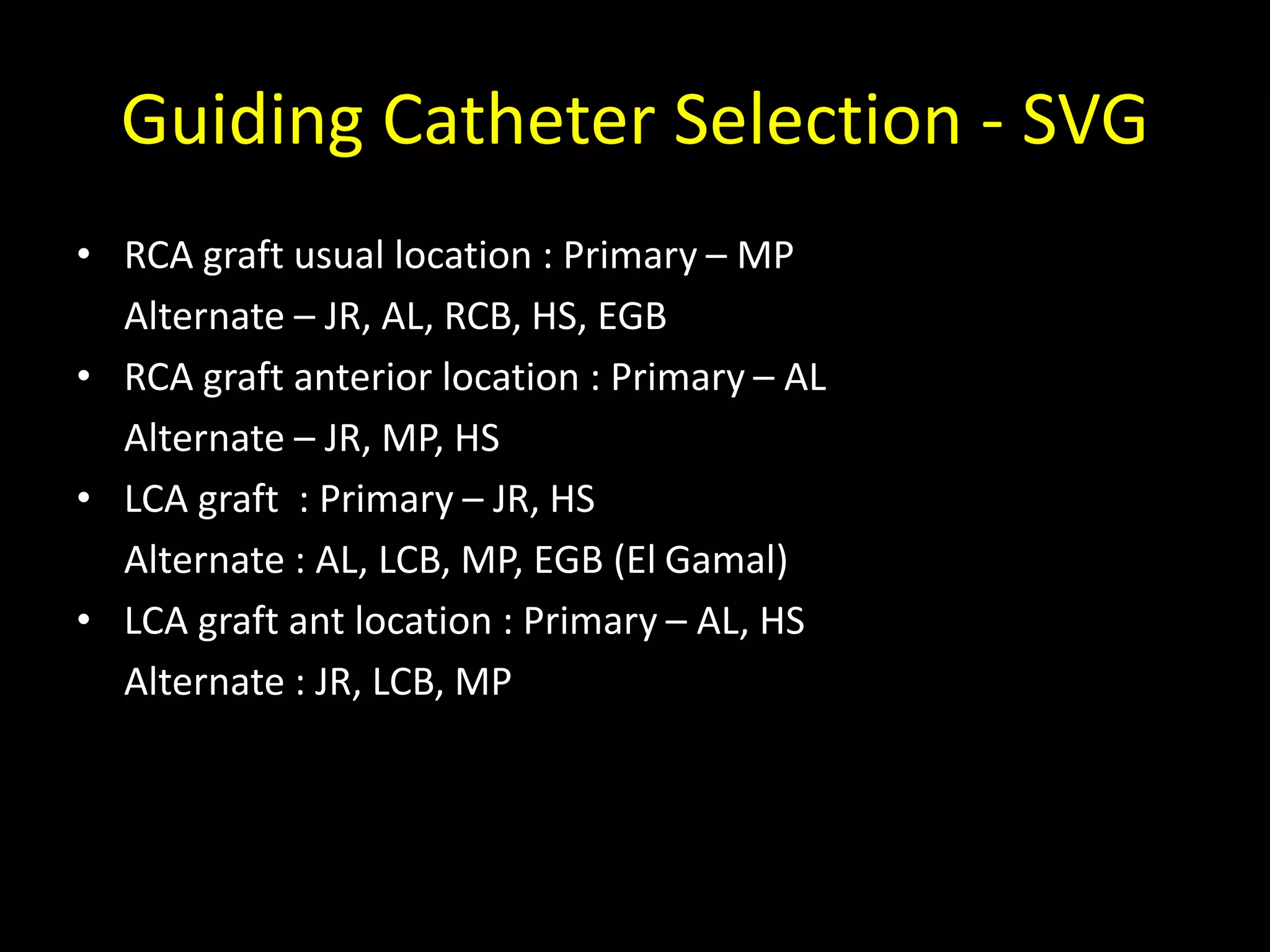 Choice of guiding catheters in PCI | PPTX