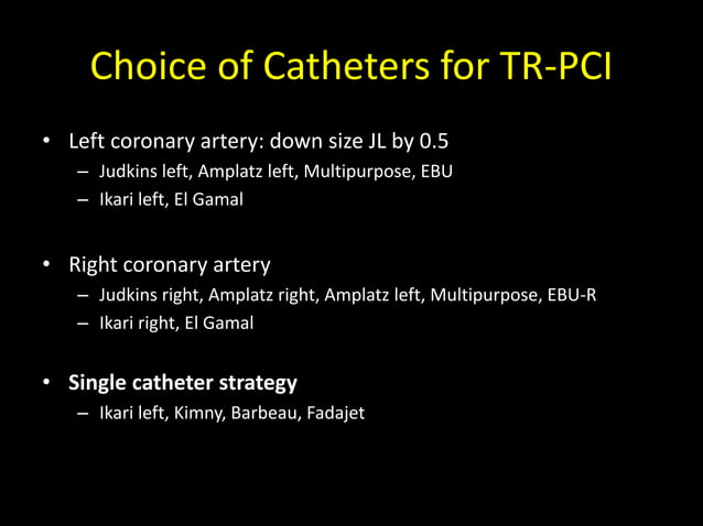 Choice of guiding catheters in PCI | PPTX