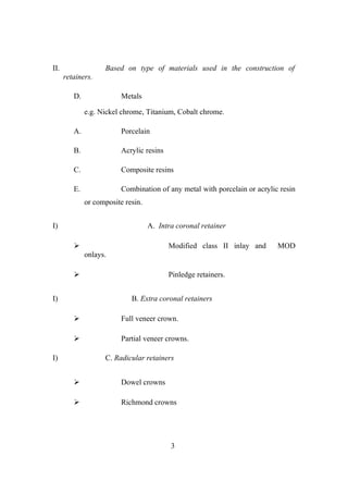 Choice of retainer | DOC