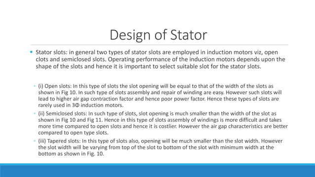 Design of stator & rotor for Wound Induction Motor | PPTX