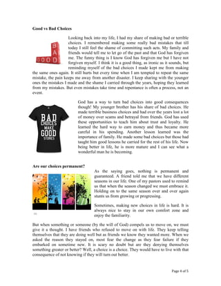 Choices consequences | PDF