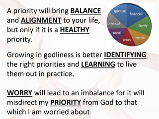 Choices Of The Heart Part 07 The Priority of God | PPTX | Christianity ...