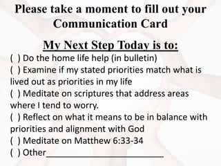 Choices Of The Heart Part 07 The Priority of God | PPTX | Christianity ...