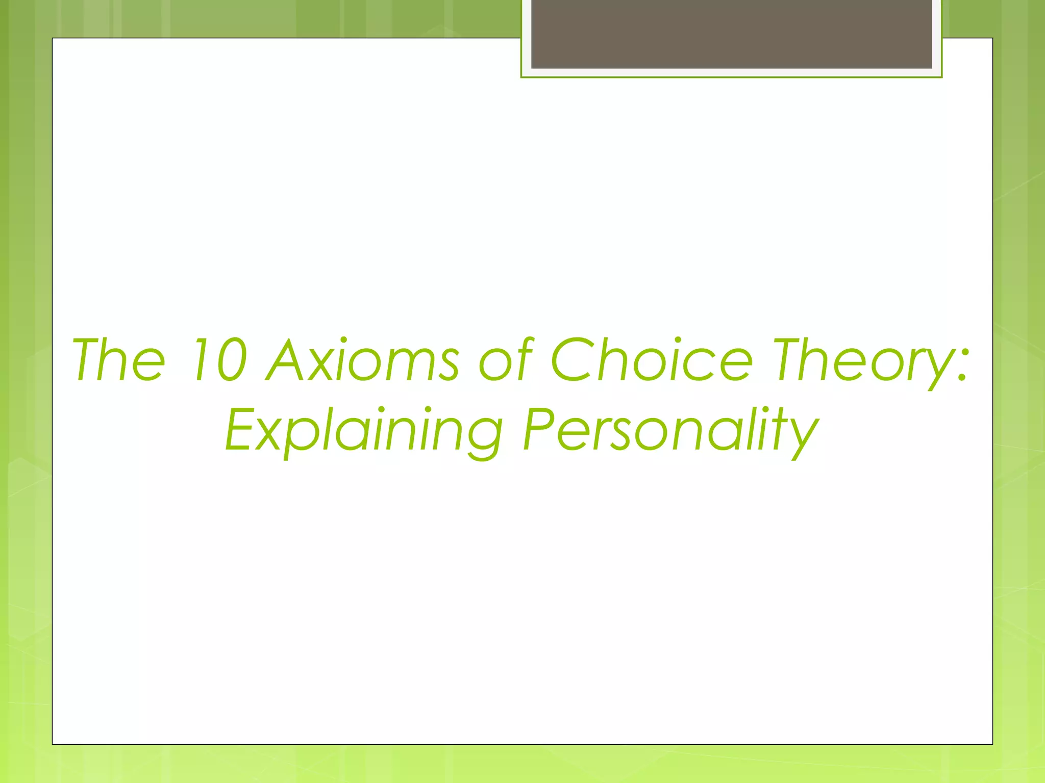 Choice theory | PPT