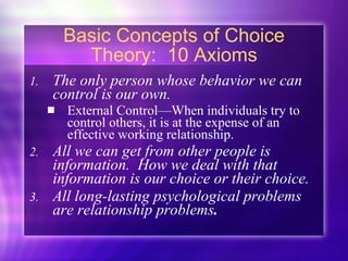 Choice theory reality therapy | PPT